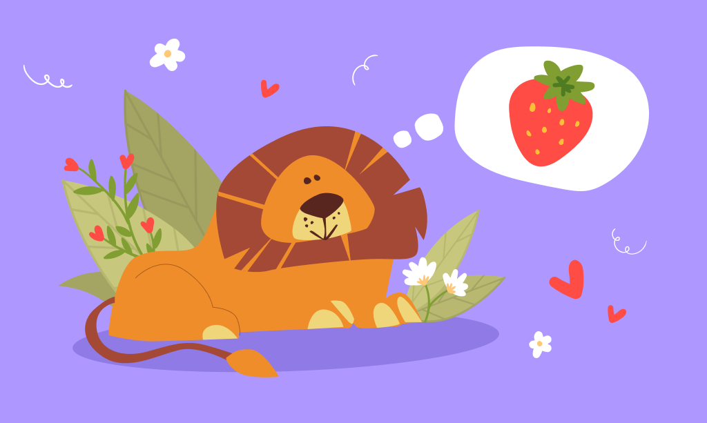 האריה שאהב תות, סיפור עם משמעות ומוסר השכל שכל הילדים אוהבים.